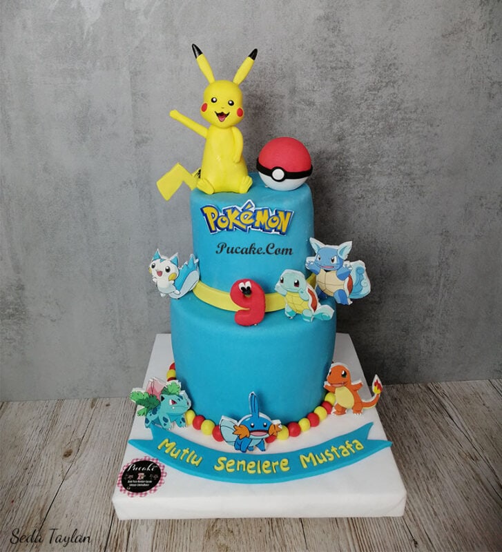 2 Katlı Pokemon (Pikachu) Pasta - Pucake.Com